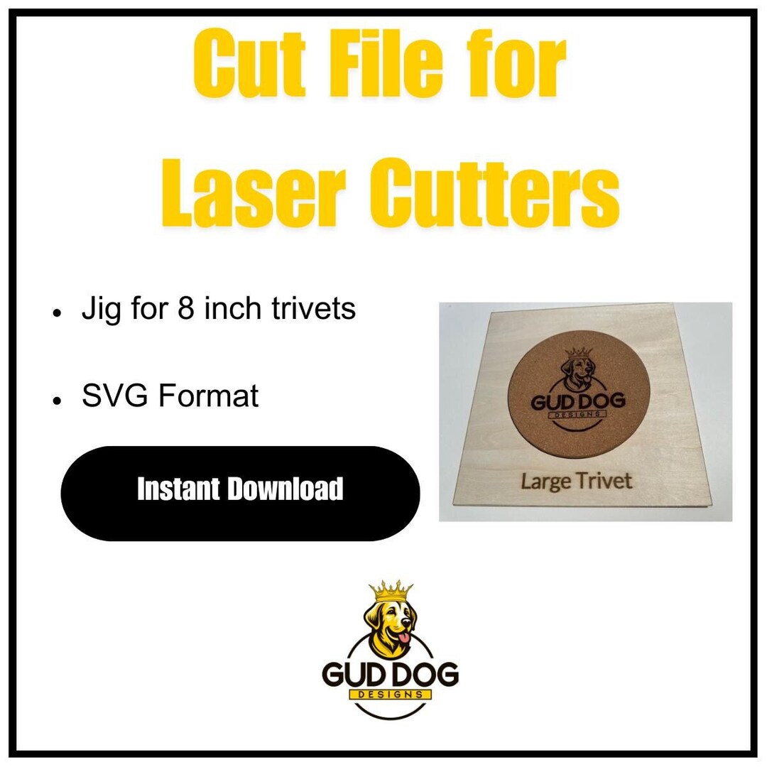 Jig for 8 Inch Trivet | Wood Laser Cutting | Digital File | SVG - Etsy