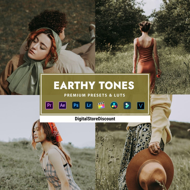 5 Earthy Tones Presets and Luts: Photo & Video Filters (PC and Mobile ...