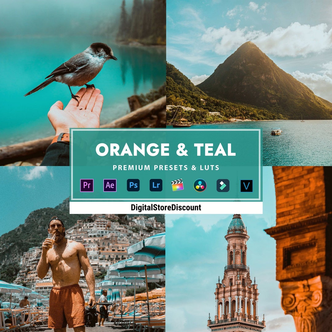 11 Orange Teal Presets and Luts: Photo & Video Filters (PC and Mobile ...