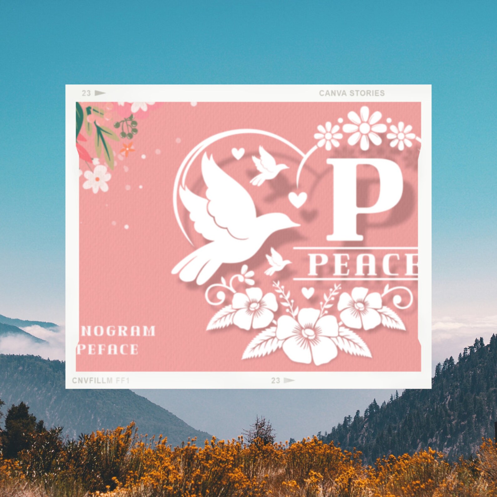 Peace Monogram Font Bold Font, Modern Font, Cricut Font, Retro Font ...
