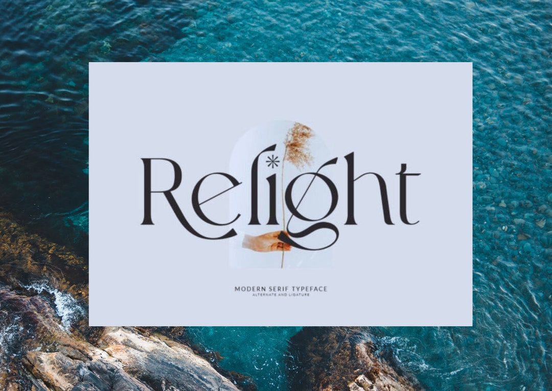 Relight Font Fancy Font, Modern Font, Script Font, Serif Font, Logo Font, Handwrittenfont, Bold ...