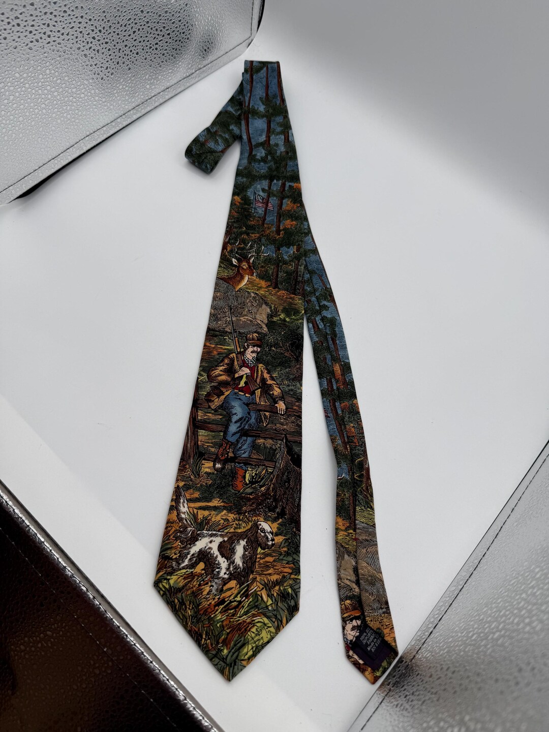 Vintage Tango by Max Raab Silk Hunting Scene Tie Necktie Americana ...
