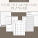 Printable Academic Planner Template for Student, Term Register, Course ...