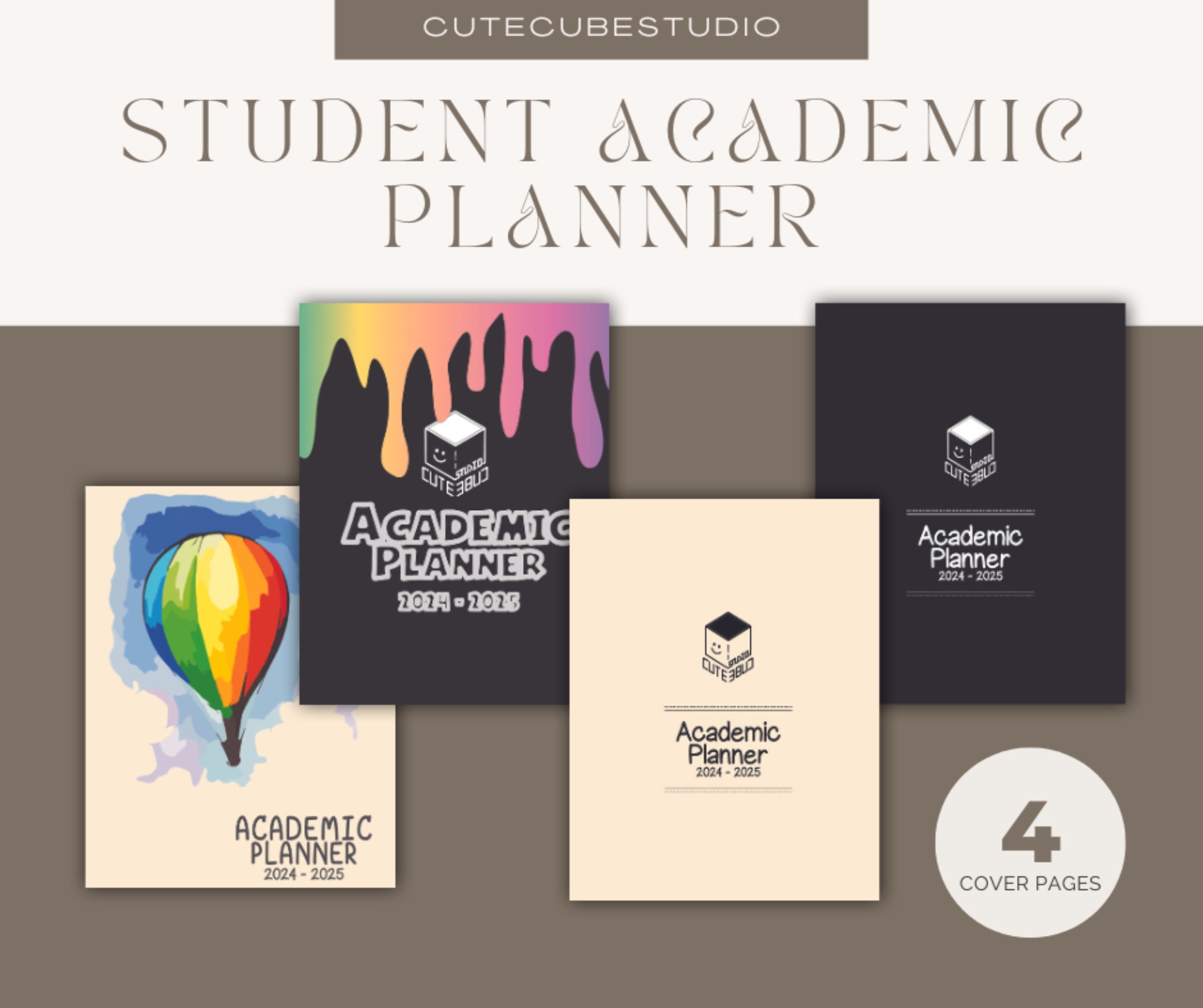 Printable Academic Planner Template for Student, Term Register, Course ...