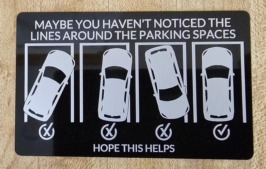 Metal Business Card Engraved With Parking Examples - Etsy