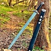 Hand Forged Messer Sword: 27.5 Inch Carbon Steel Blade, Leather ...