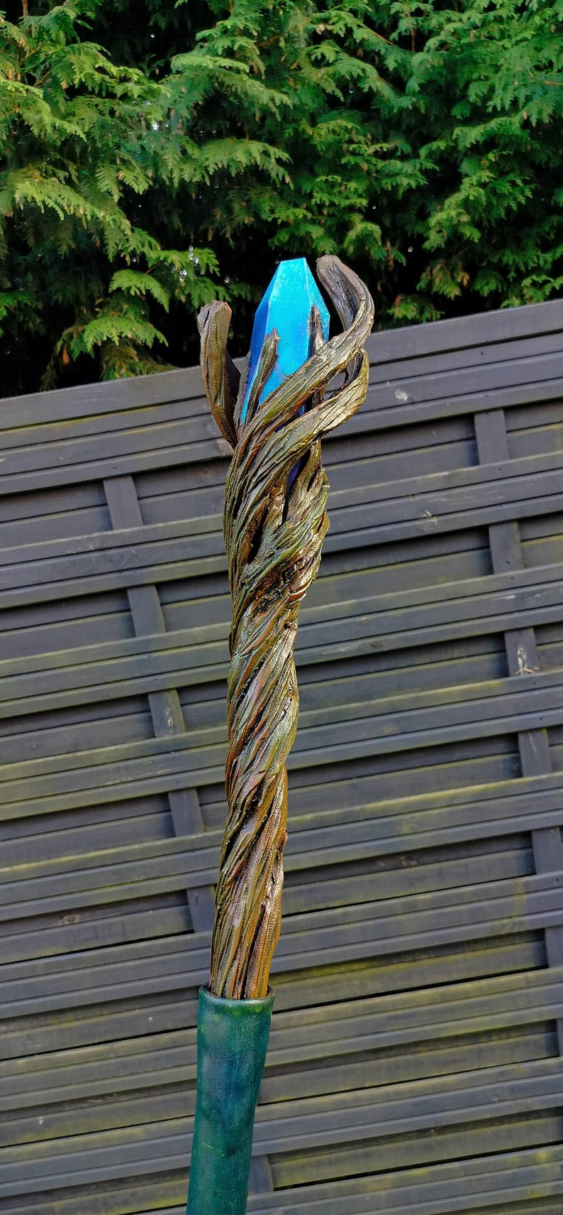 Crystal Magic Cosplay Staff | Wizard, Mage, Sorcerer Prop | Handmade ...