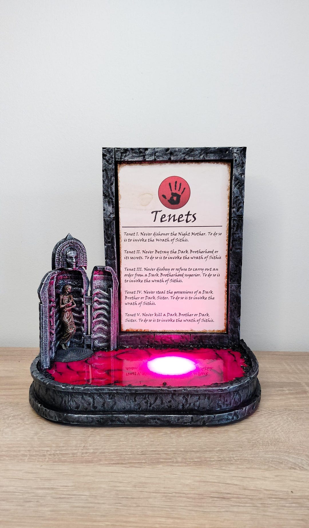 Skyrim Night Mother Lamp | Dark Brotherhood Handmade Nightlight | Blood ...