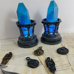 Night Light Soul Gem, LED Lamp, Illuminated Diorama Inspired by Skyrim ...