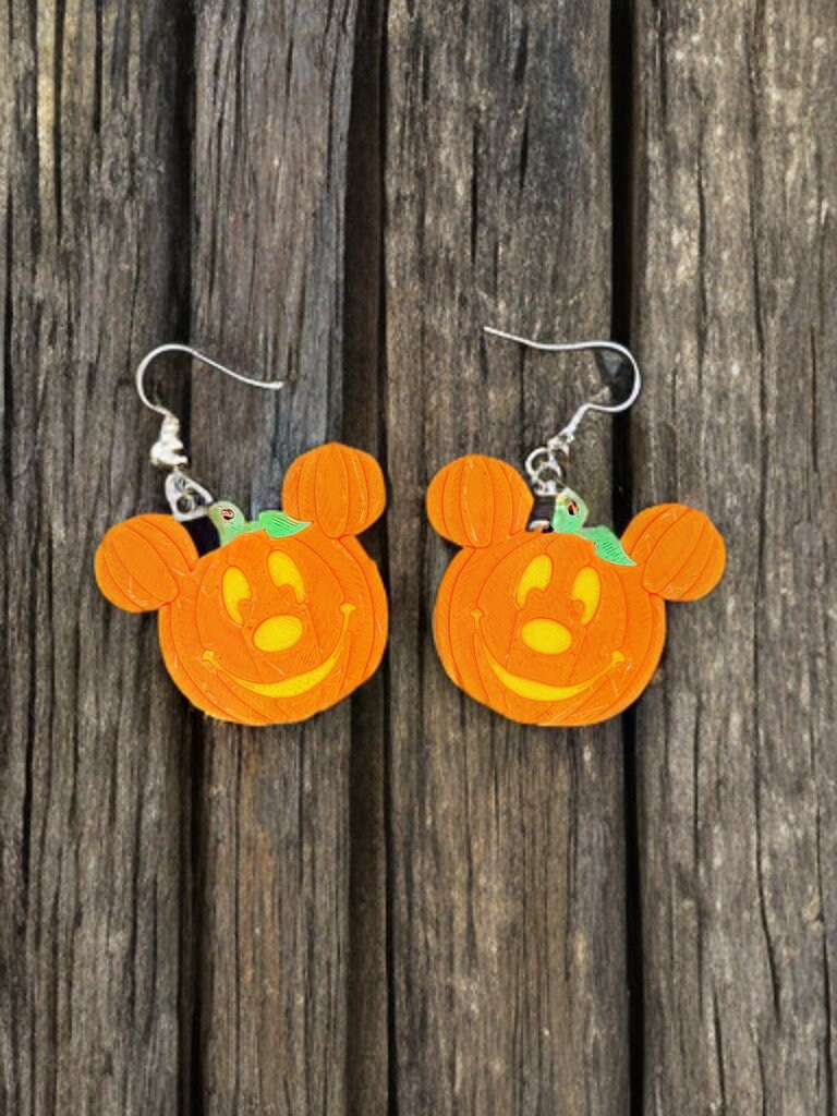 Mickey Mouse Pumpkin Earrings - Etsy