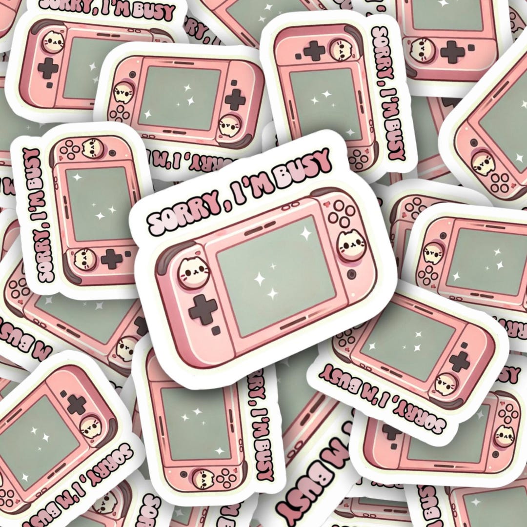 Sorry I'm Busy Vinyl Sticker Busy Cozy Gamer Vinyl Sticker - Etsy