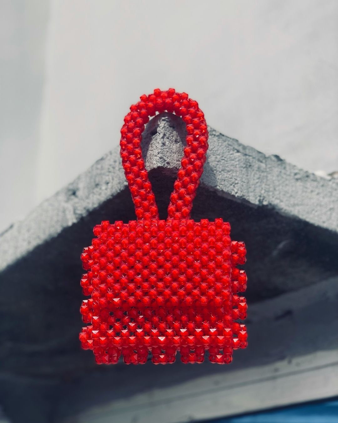 Handmade Beaded Purse, Boho Chic Clutch, Colorful Bead Bag, Festival ...