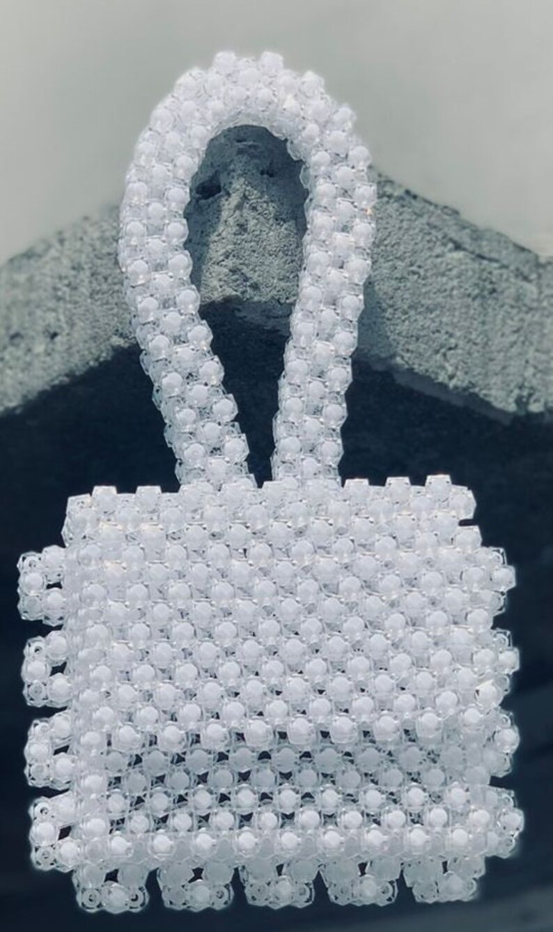 Handmade Beaded Purse, Boho Chic Clutch, Colorful Bead Bag, Festival ...