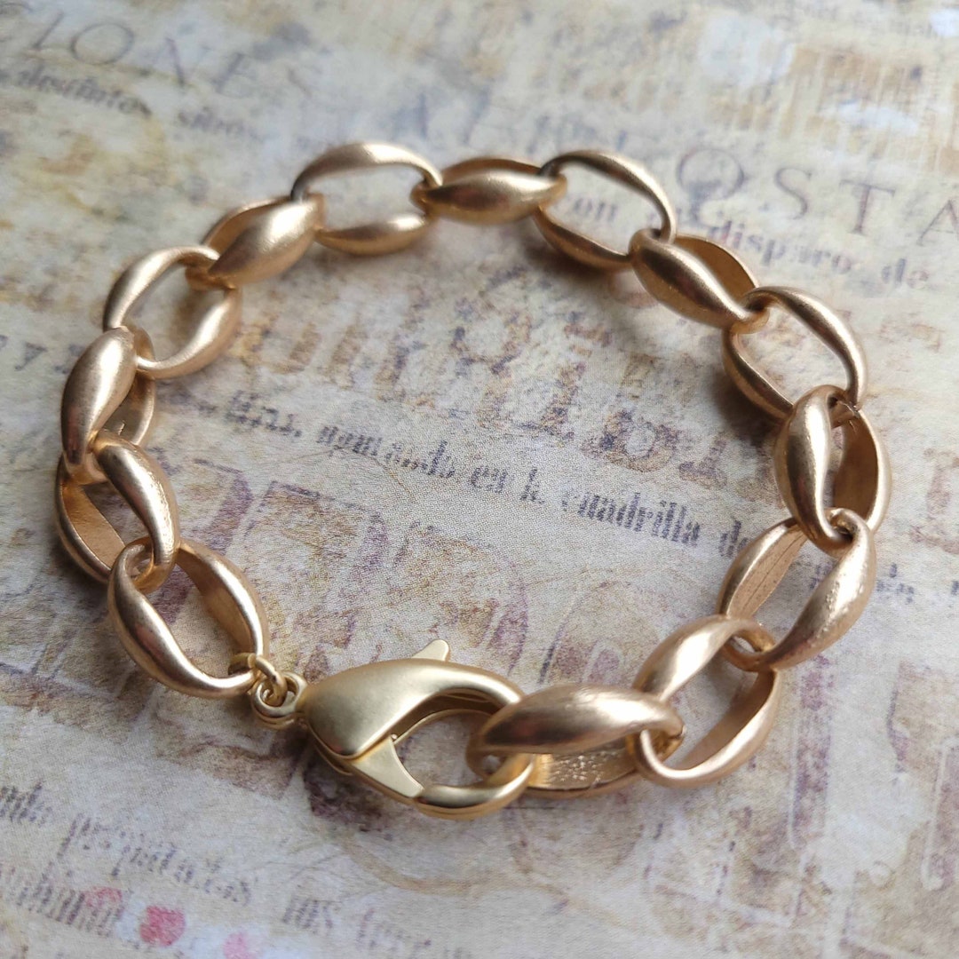 Chunky Gold Chain Bracelet - Large Link, - Etsy