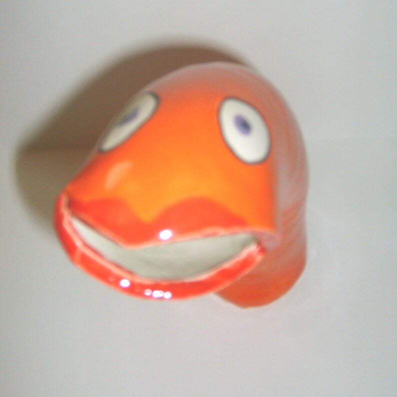 Funny Face Vase - Orange - Etsy