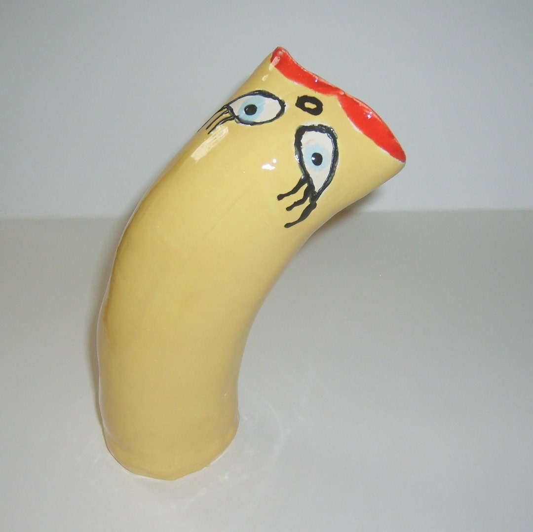 Funny Face Vase - Yellow - Etsy