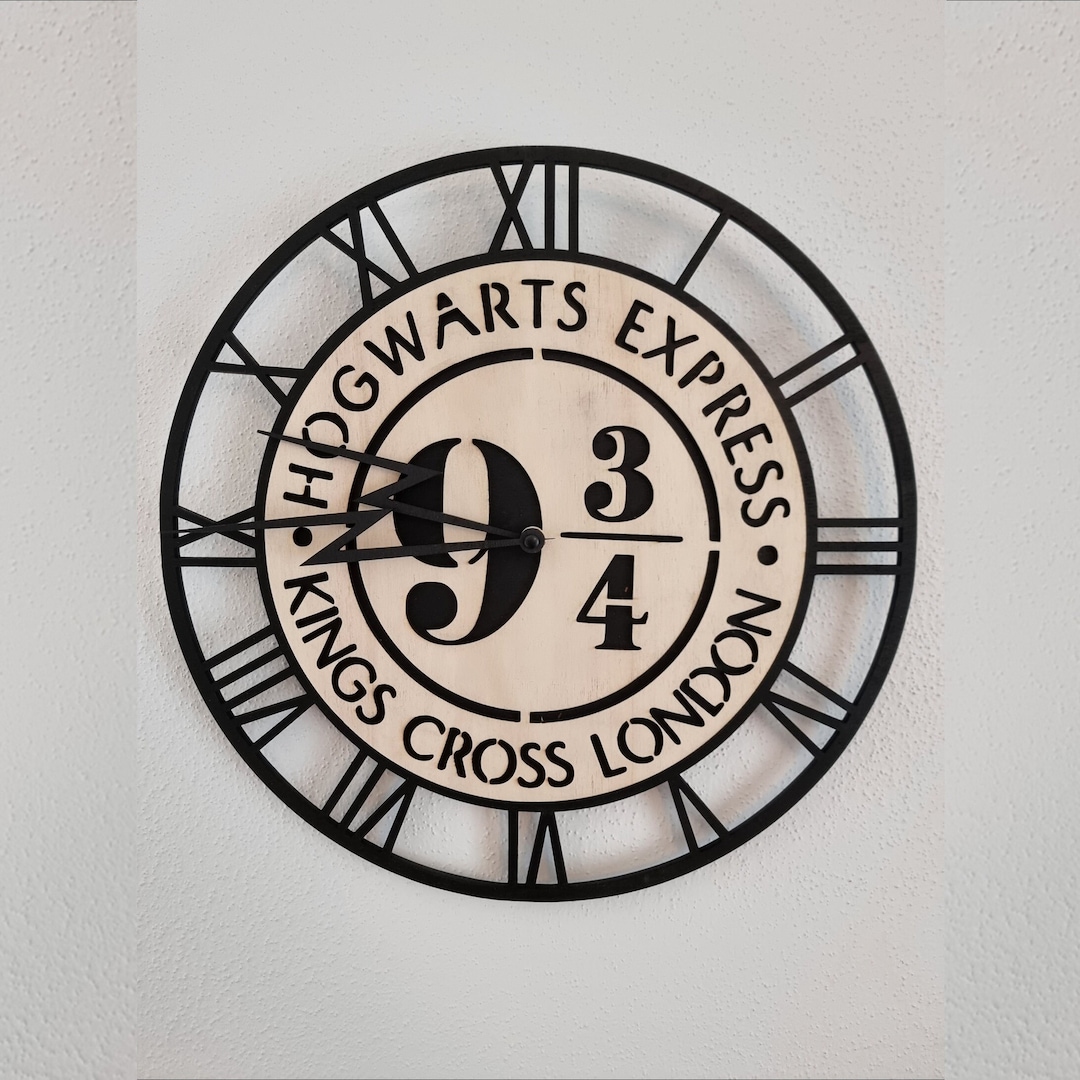 Harry Potter Wall Clock | Platform 9 3/4 | Harry Potter Gift | Family ...