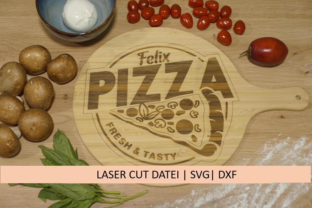 Pizza Plate | LASER CUT Template | Personalized Pizza Board | Wooden ...