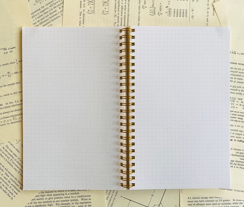 Upcycled Cool Notebook, Vintage Book Turned Science Spiral Notebook for ...