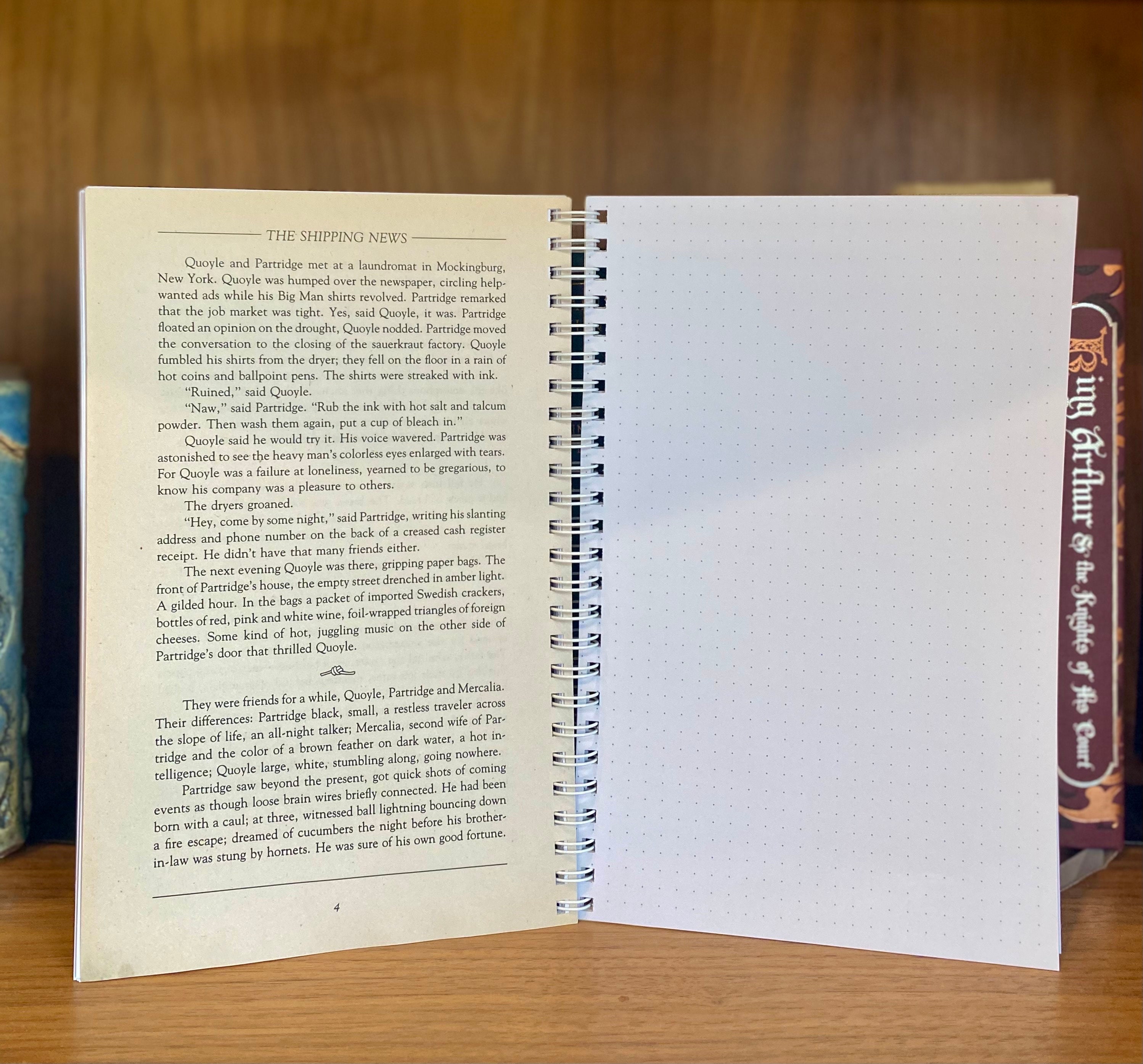 Upcycled Handmade Notebook, Artistic Book Turned Spiral Notebook for ...