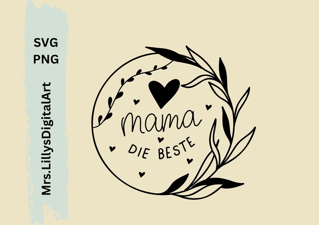 Plotterdatei Mama-muttertag Motiv Svg-png-german Plotter File-mama ...
