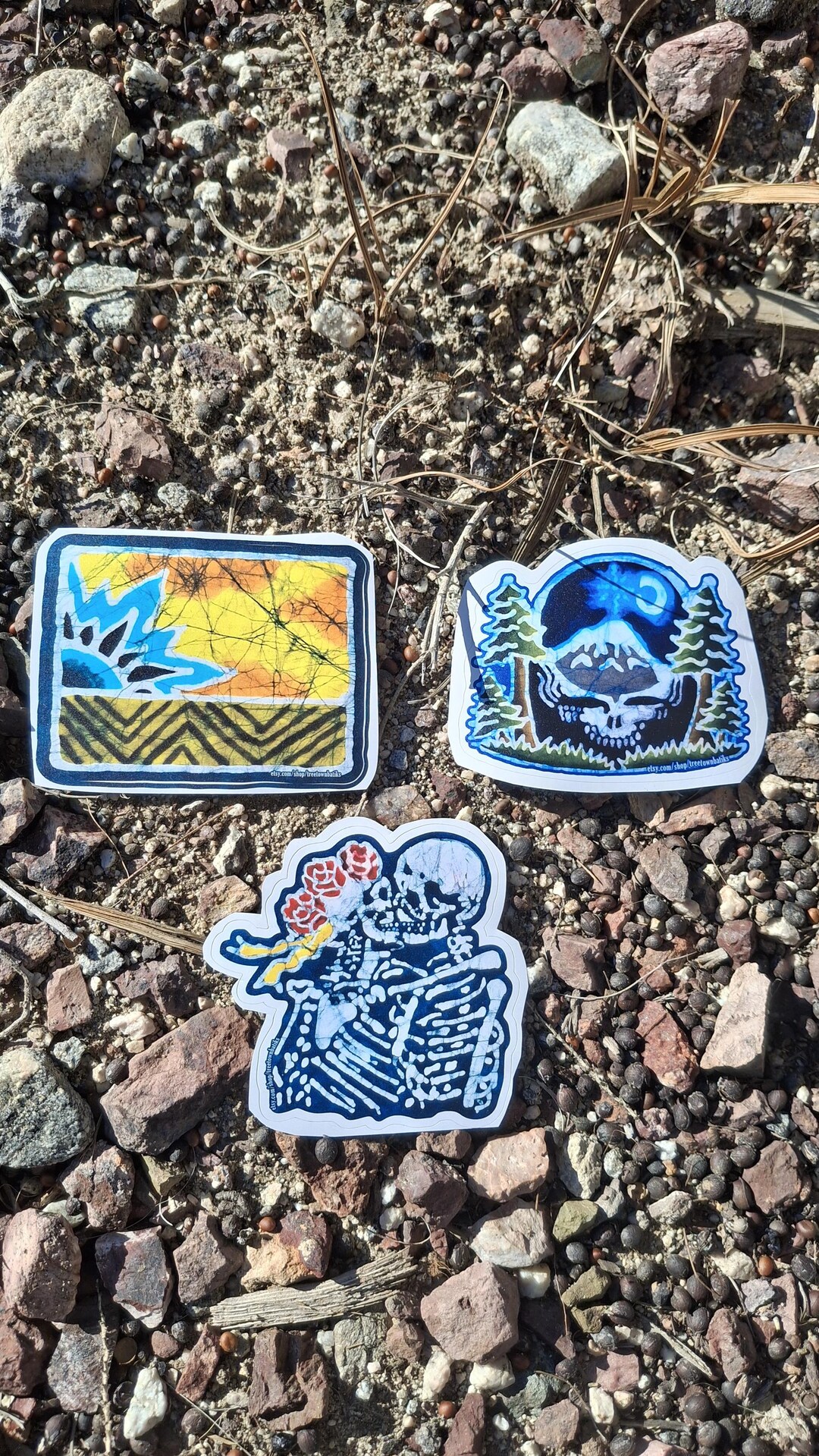 3 Pack GD Vinyl Stickers|jerry Garcia Stickers - Etsy