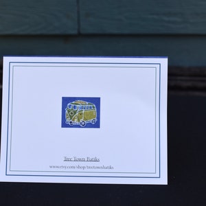 Hippie Van Card,note Card,batik Card, Batik Note Card, Hippie Bus ...