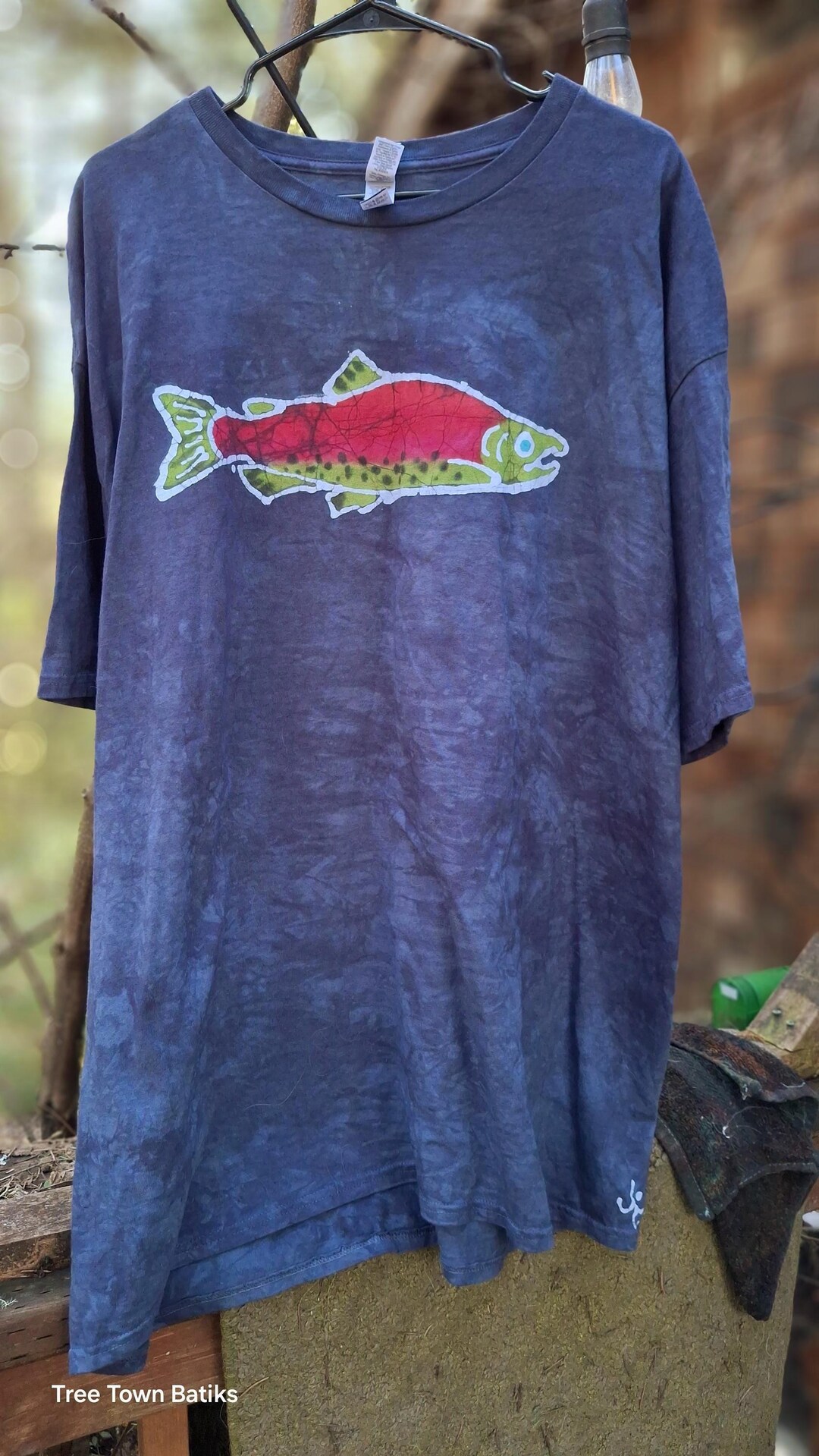 Mens 2XL Batik Salmon Short Sleeve Shirt - Etsy