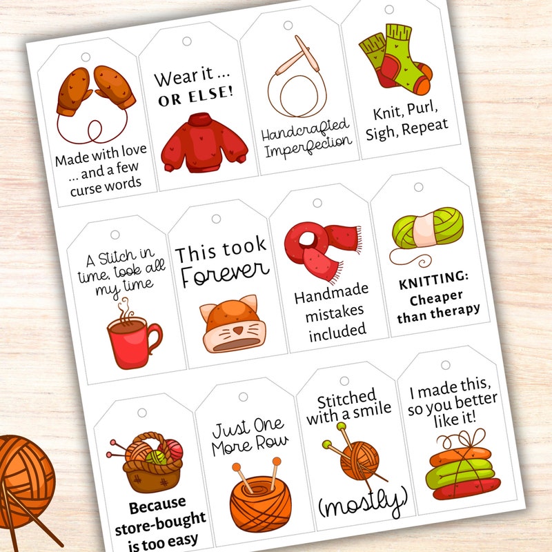 Funny Knit Tag - Etsy