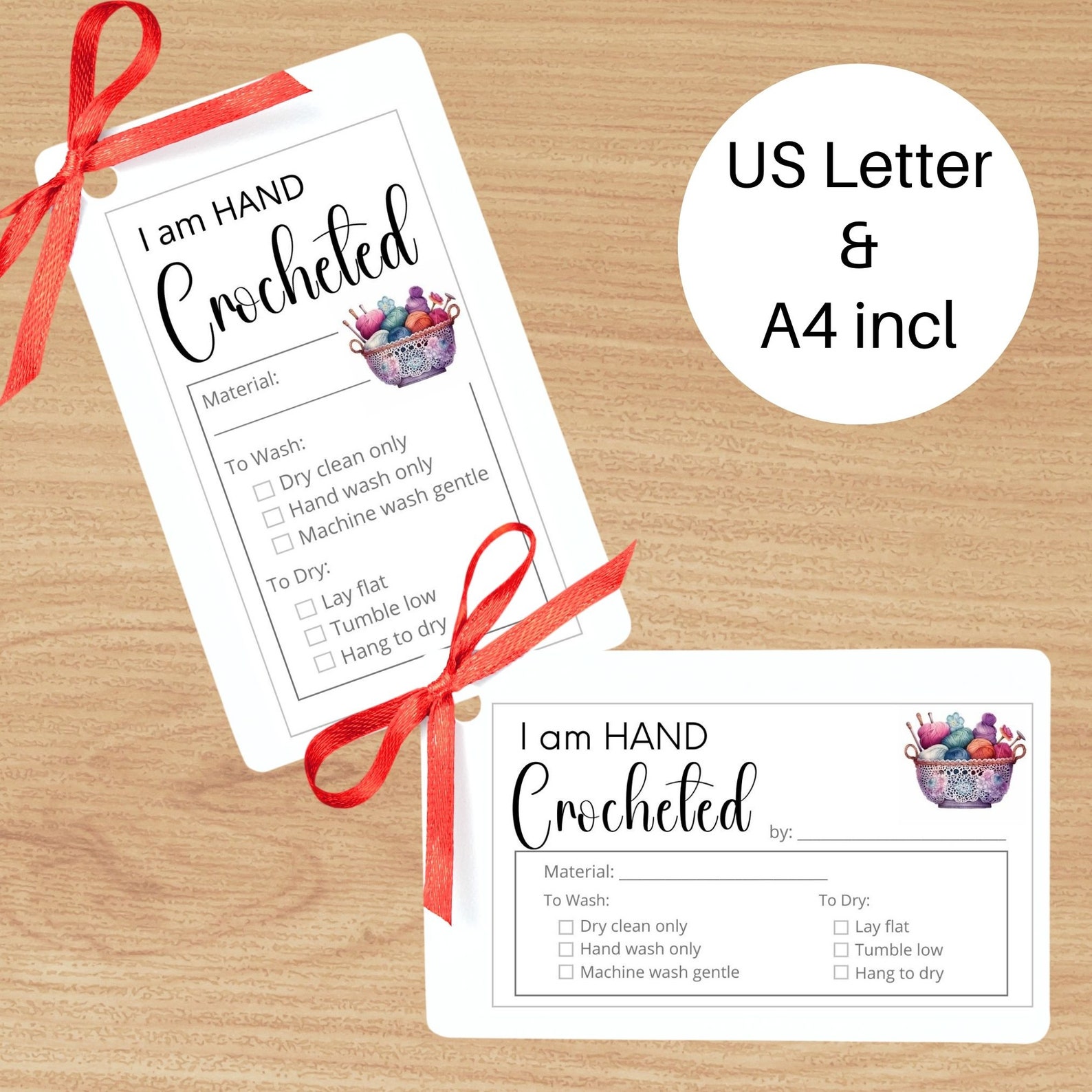 Printable Care Tag for Handmade CROCHET Gifts ~ I Am Hand Crocheted ...