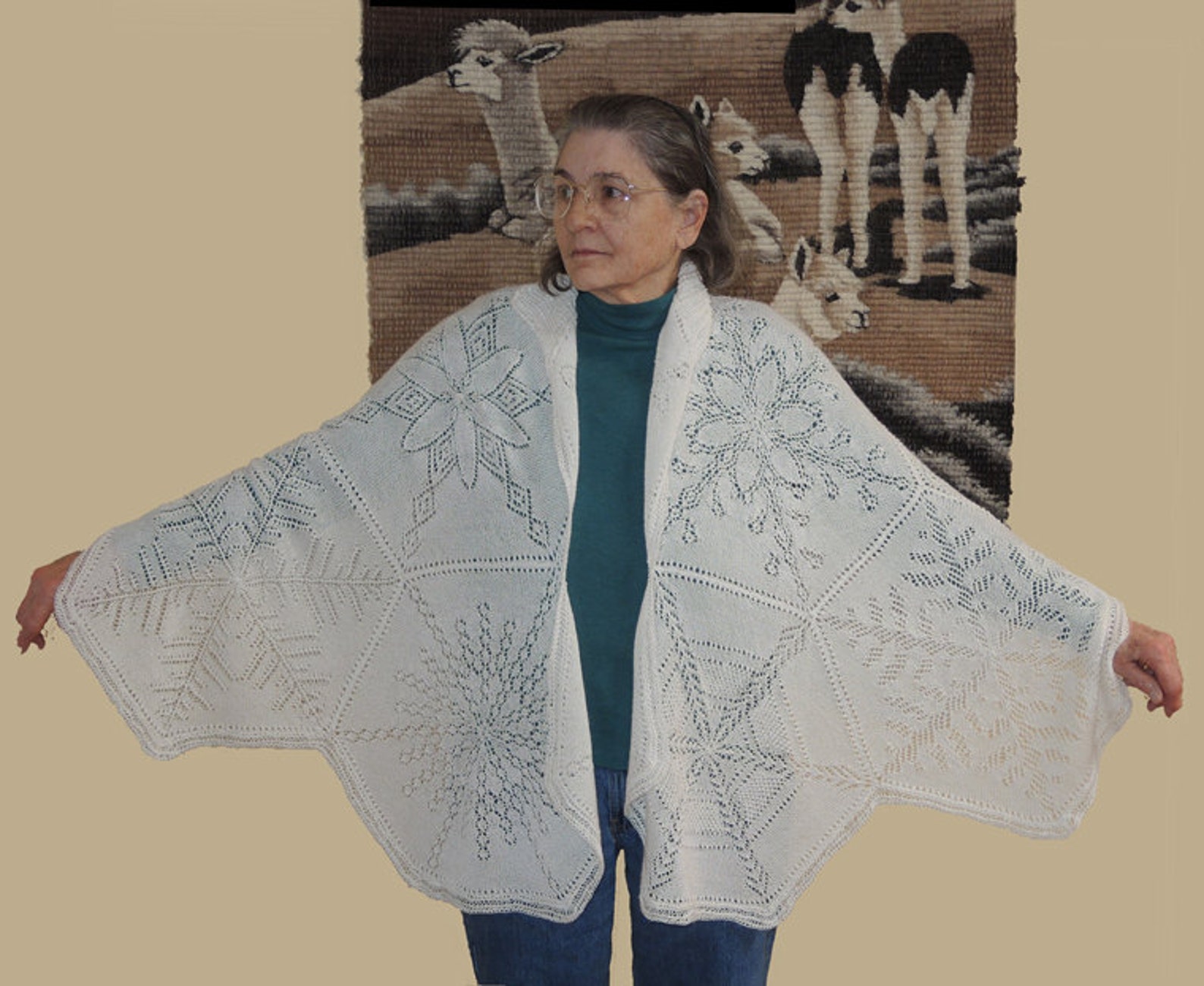 Snowflake Cape Pdf Lace Knitting Pattern - Etsy