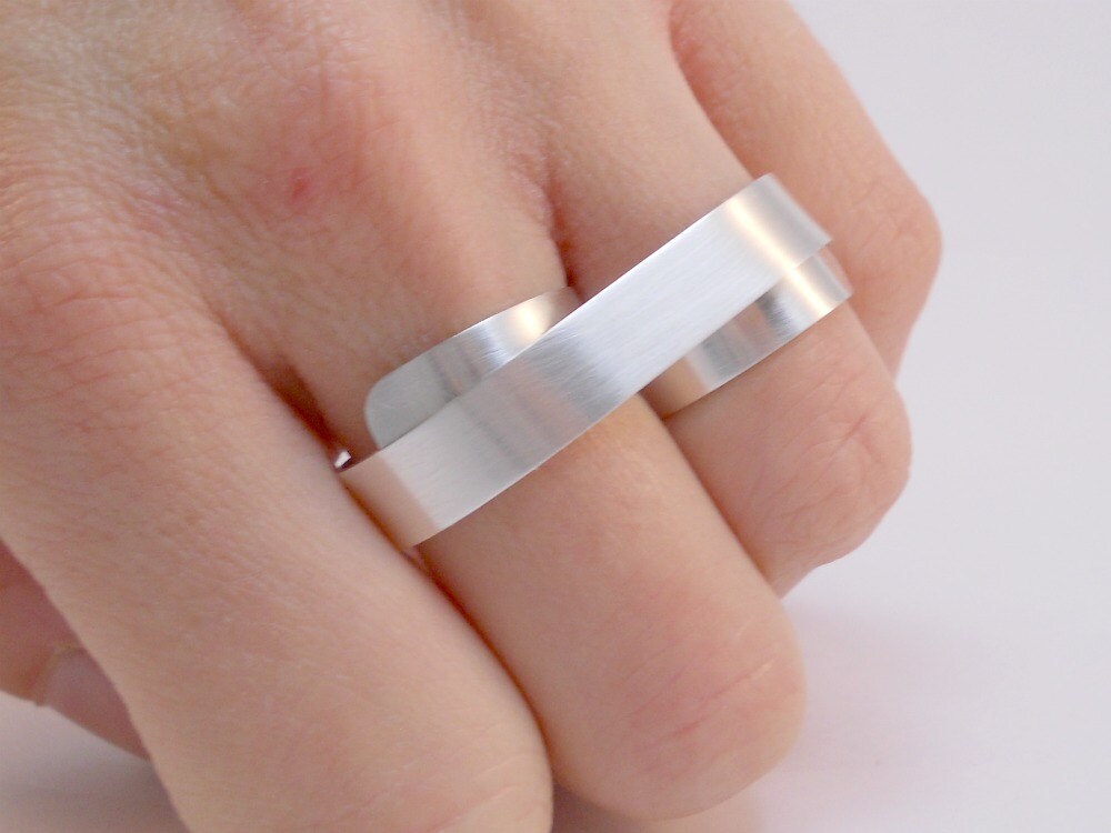 Sterling Silver Two Finger Ring - Etsy