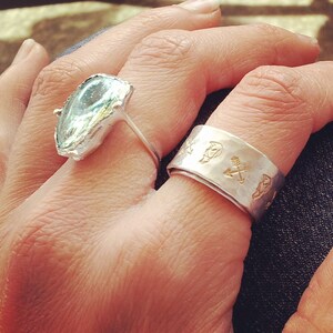 Single Crossed Arrows Ring for HIM, Men's Wide Silver Band, Gift Under ...