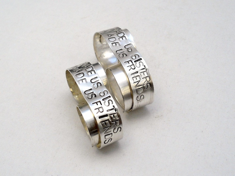 Sterling Personalized Ring Two Finger Ring Custom Sterling - Etsy