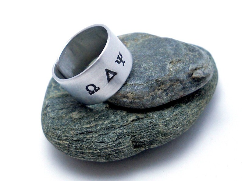 Custom Greek Silver Ring - Sorority / Fraternity Jewelry - Etsy