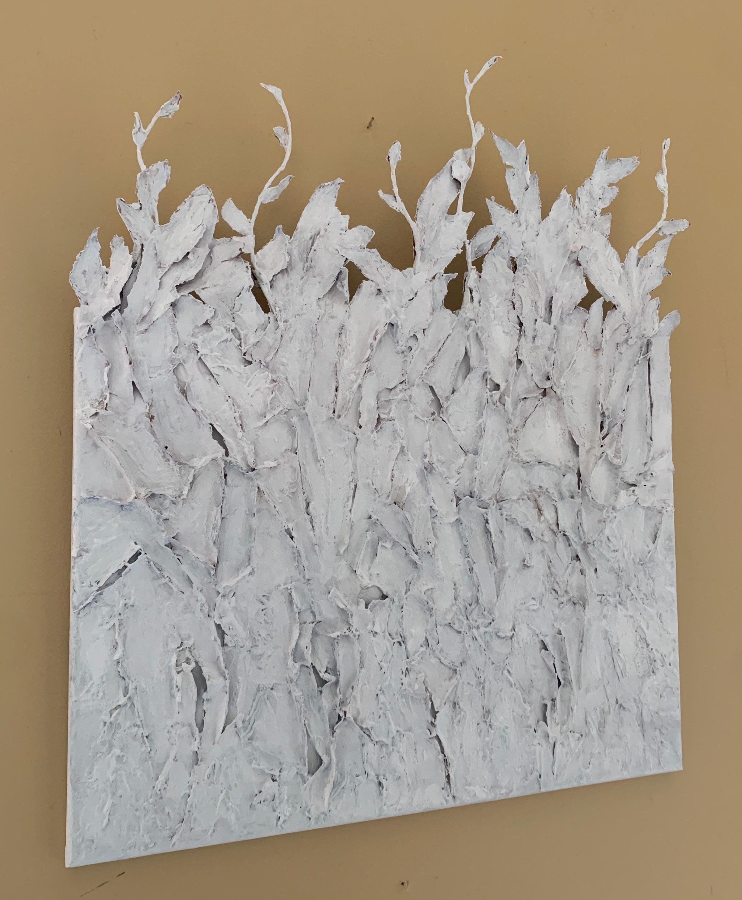 Sculptural Wall Art, Large Paper Mache Wall Decor, Leaves and Vines ...