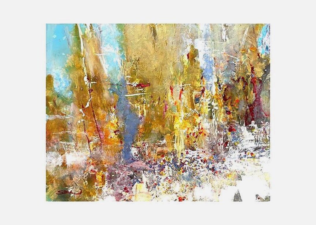 Accidental Glory, Small Original Abstract Painting on Board, 8” X 10 ...
