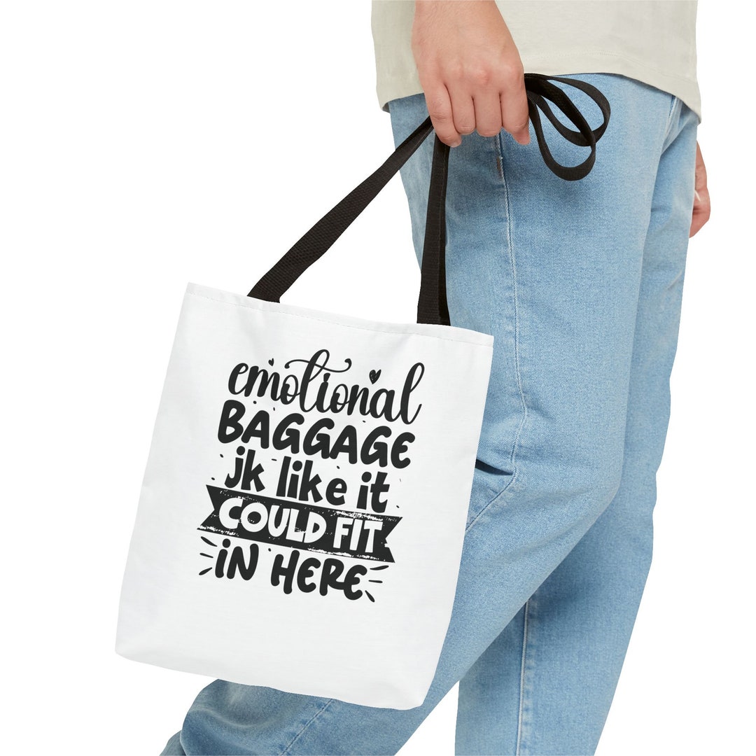 Emotional Baggage Tote Bag Funny Shoulder Bag, Quirky Handbag ...