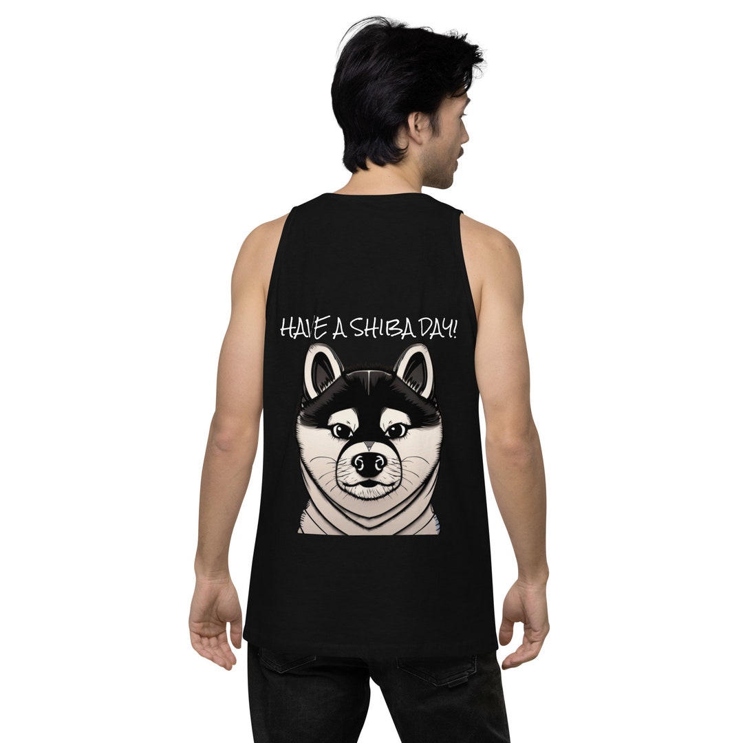 Black Shiba Inu Tank have A Shiba Day Attitude With Sunglasses, Men's ...