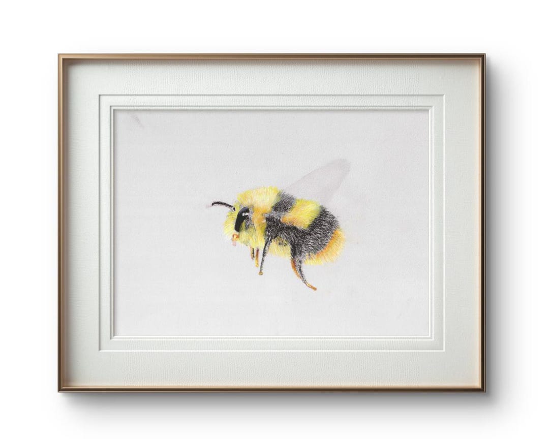 Charming Bumble Bee Wall Art Print: Digital Download for Nature ...