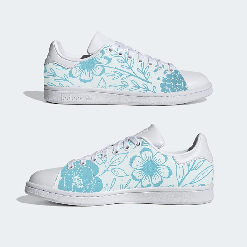 Custom Painted Stan Smith Shoes, Customized Sneakers, Watercolor ...
