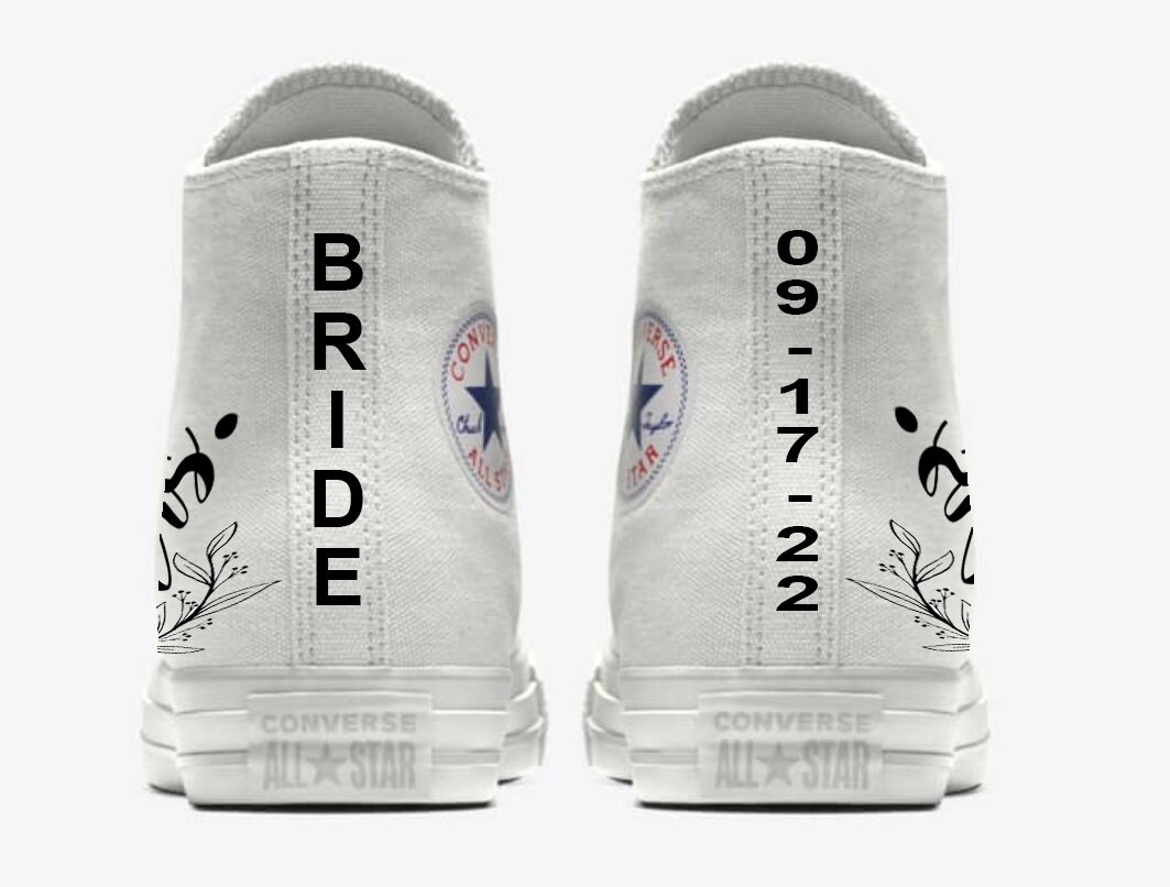 Customized Wedding Mr Mrs Converse Chuck Taylor All Star - Etsy