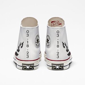 Chuck Taylor Converse Unisex Wedding Mr Mrs Shoes Date Painted Hi Top ...