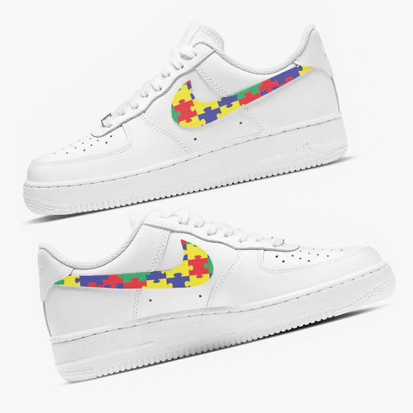 Autism Nike Shoes Air Force - Etsy