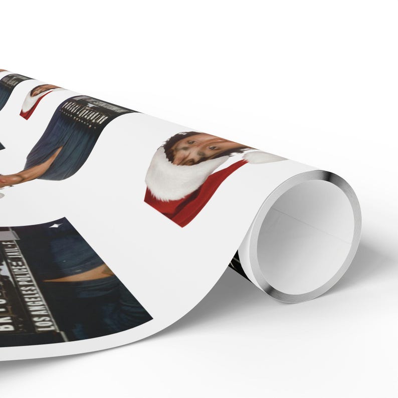 The Night Stalker Santa Hat Portrait Wrapping Paper | Richard Ramirez ...