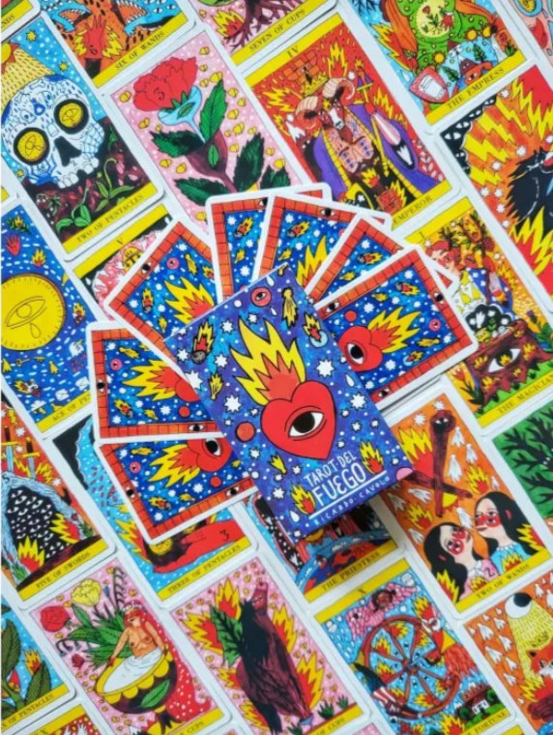 Tarot Cards Fire, Tarot Del Fuego - Etsy