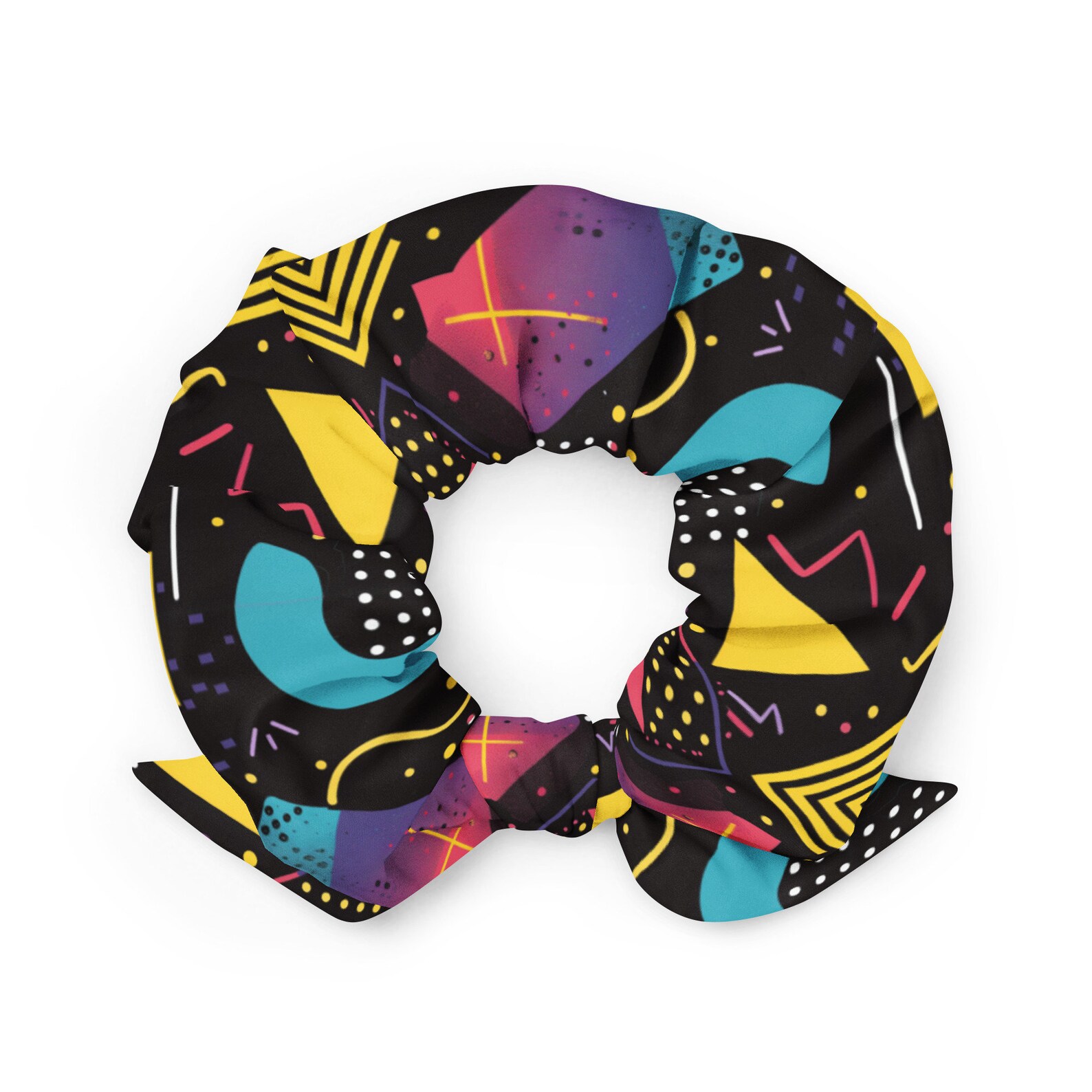 80s Cartoon Vintage Recycled Scrunchie, Retro Hair Accessory, Eco ...