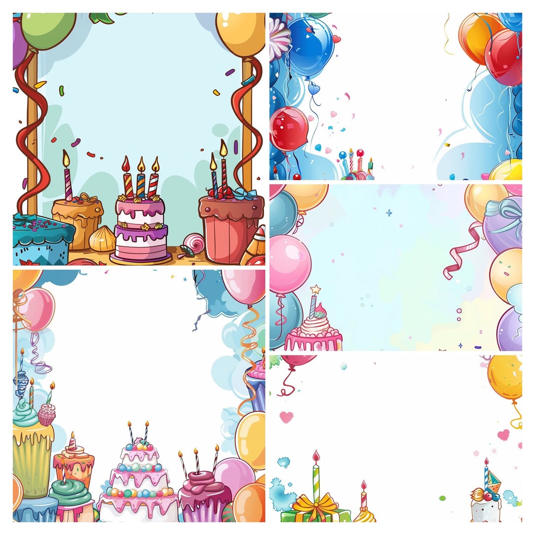 5 Unique Birthday Party Invitation Backgrounds Downloadable and ...
