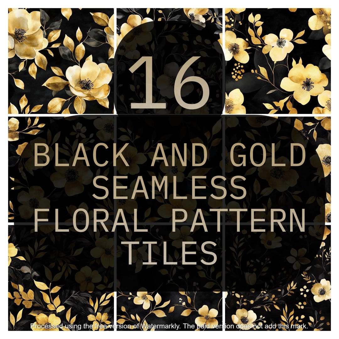 Create Stunning Luxury Designs With This Elegant Black & Gold Seamless ...
