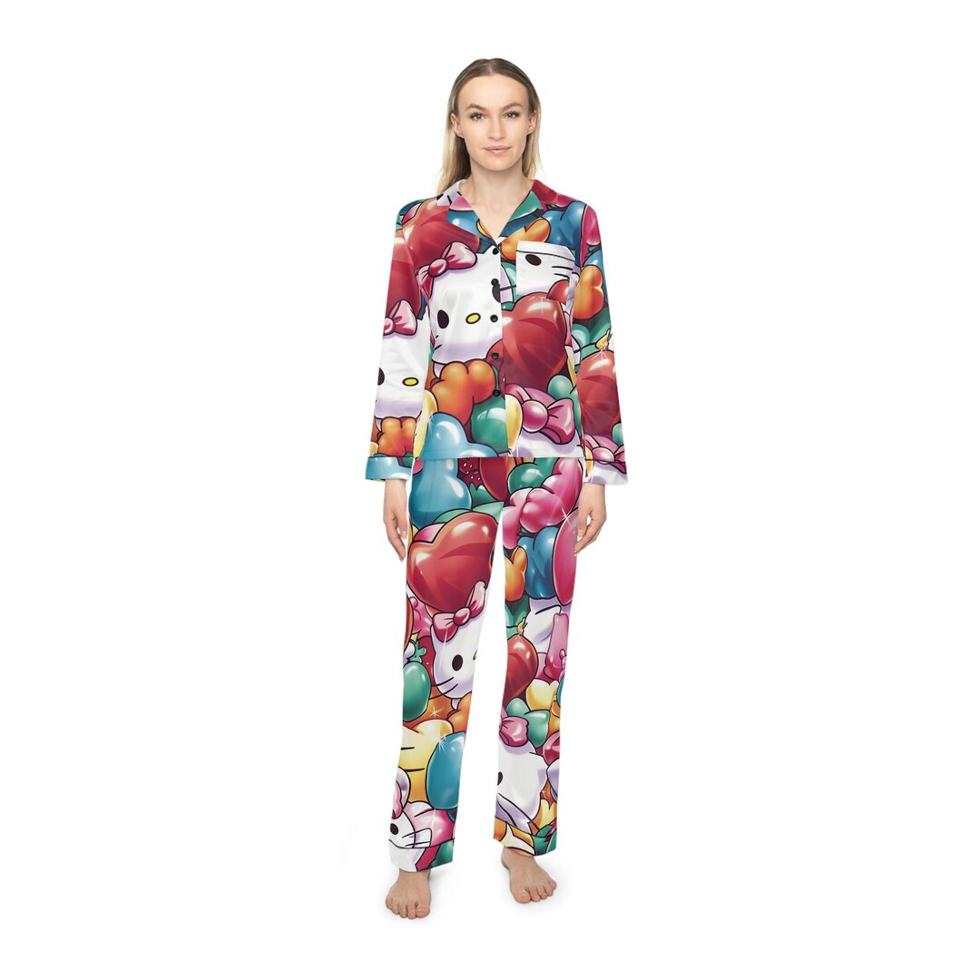 Sleep in Style With Our Hello Kitty Inspired Satin Pajamas Whimsical ...